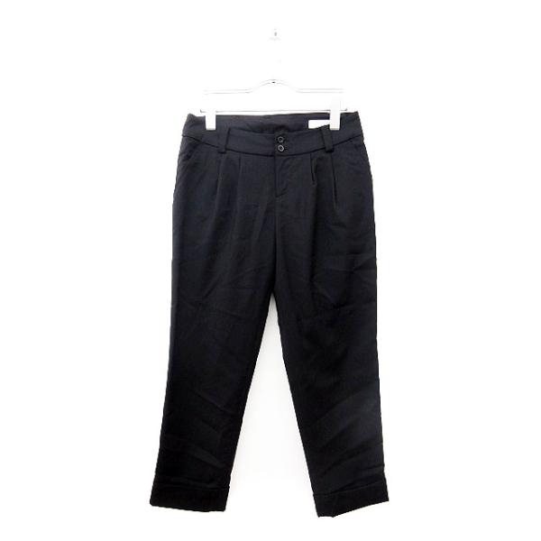 オフオン ofuon パンツ クロップド テーパード ストレッチ 36 黒 ブラック ayy レディース【中古】【ベクトル 古着】【ブランド】オフオン ofuon【表記サイズ】36【実寸サイズ】ウエスト：72cm　もも幅：30cm　裾幅：1...