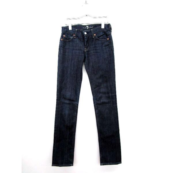 セブンフォーオールマンカインド 7 For All Mankind パンツ デニム ジーンズ 24 青 ブルー /hn レディース【中古】【ベクトル 古着】【表記サイズ】24【実寸サイズ】ウエスト：68cm　もも幅：22cm　裾幅：17cm...
