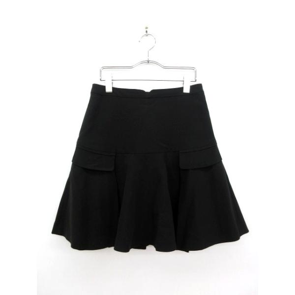 ミホコサイトウ MIHOKO SAITO スカート ひざ丈 フレア プリーツ 36 黒 ブラック /an1211 レディース【表記サイズ】36【実寸サイズ】ウエスト：68cm　ヒップ：104cm　スカート丈：46cm　　【素材】表地 トリア...
