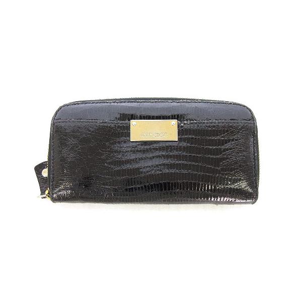ジミーチュウ JIMMY CHOO 長財布 レザー ラウンドファスナー 黒 ブラック ☆CA7☆ ako0304 レディース【中古】【ベクトル 古着】【ブランド】ジミーチュウ JIMMY CHOO【実寸サイズ】ヨコ：20cm　タテ：10cm...