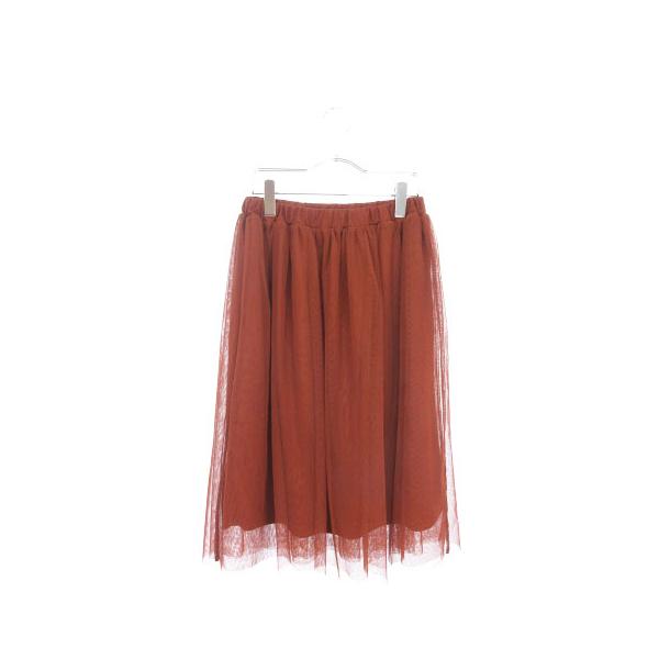 アースミュージック&amp;エコロジー EARTH MUSIC &amp; ECOLOGY Premium Label スカート チュール ひざ丈 F 茶 ブラウン【ブランド】アースミュージック&amp;エコロジー EARTH MUSIC ...