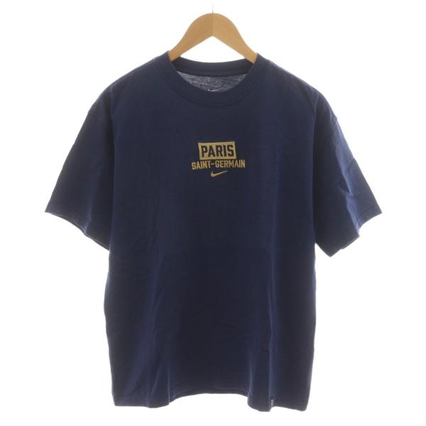 ナイキ NIKE PARIS SAINT-GERMAIN Tシャツ カットソー 半袖 ロゴ 刺繍 S 紺 ネイビー HF0847-410 /AN42 メンズ【ブランド】ナイキ NIKE【表記サイズ】S【実寸サイズ】肩幅：約49cm　身幅：約...