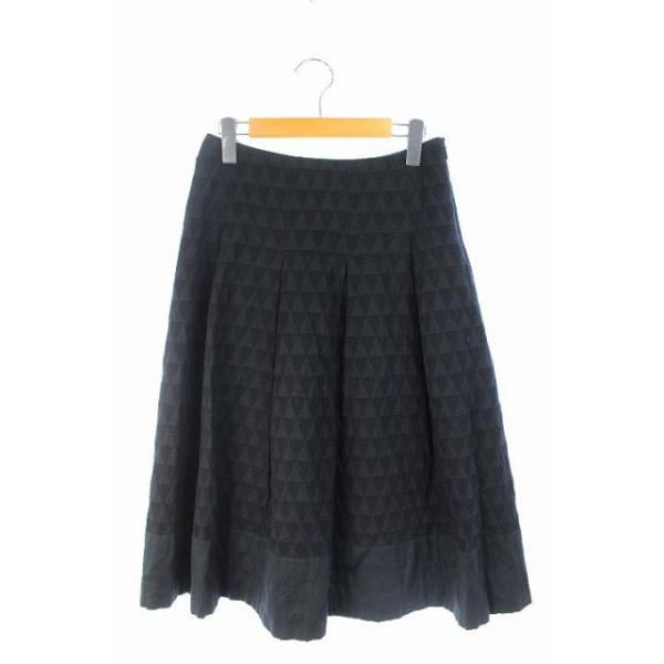 ワークフォーホリデイユナイテッドアローズ WORK FOR HOLIDAY UNITED ARROWS スカート フレア ロング 総柄 38 黒 /HK レディース【中古】【ベクトル 古着】【ブランド】ワークフォーホリデイユナイテッドアロー...