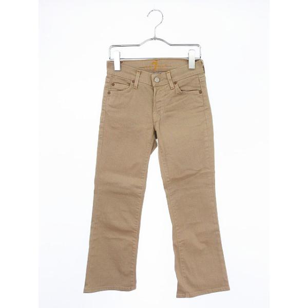 セブンフォーオールマンカインド 7 For All Mankind パンツ カプリ 23 ベージュ /ew レディース【表記サイズ】23【実寸サイズ】ウエスト：62cm　もも幅：21cm　裾幅：19cm　股上：19cm　股下：58cm　　【...
