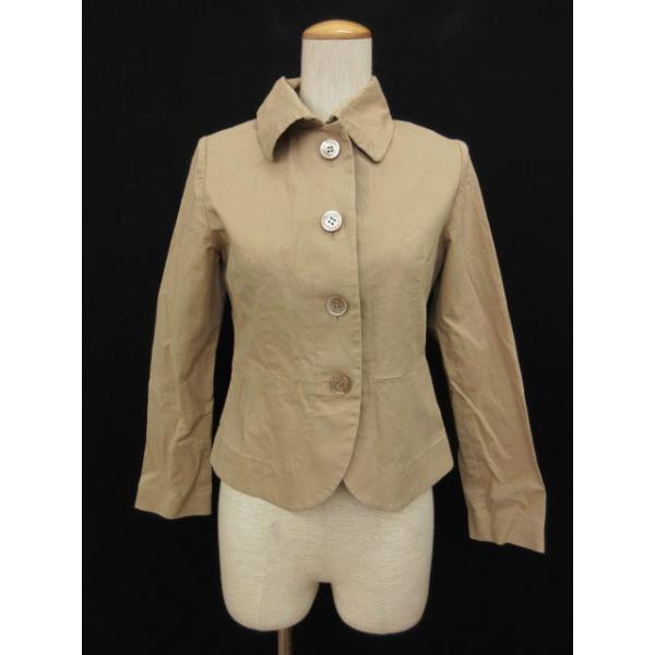 Crespi  ジャケット ステンカラー リネン コットン ベージュ /ss レディース【表記サイズ】表記なし【実寸サイズ】肩幅：35cm　身幅：42cm　袖丈：54cm　着丈：49.5cm　　【素材】綿69%　麻29%　ポリウレタン2%　...