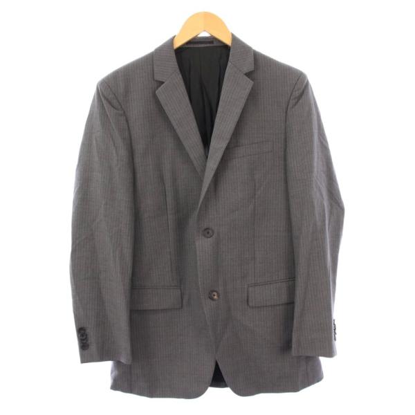 セオリー Theory RAVNER WELLAR-A テーラードジャケット ブレザー アウター シングル 総裏地 ウール ストライプ柄 40 グレー /BB ■ES【ブランド】セオリー Theory【表記サイズ】40【実寸サイズ】肩幅：4...