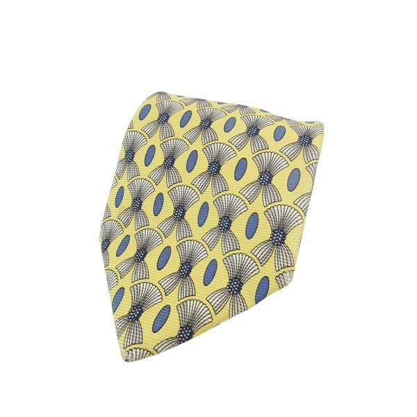 ポールフレドリック Paul Fredrick ネクタイ ワイドタイ 総柄 シルク イエロー QQQ メンズ【実寸サイズ】大剣幅 10cm　全長 147cm　【素材】シルク/100%【色】イエロー　※色に関してはこの商品の出品者の主観で判断...
