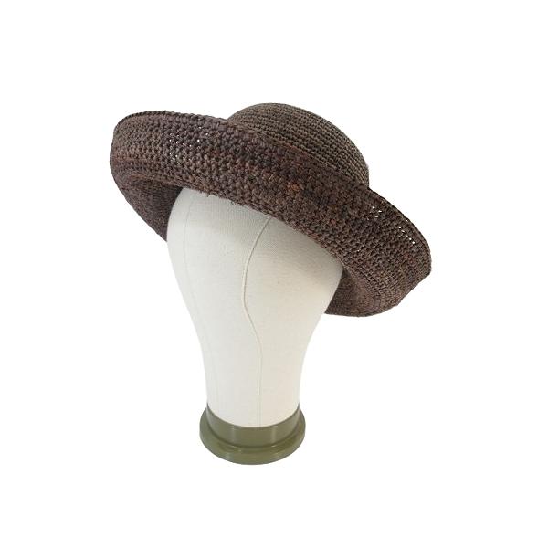 グラビア gravure ラフィアハット 麦わら帽子 ストローハット 無地 ブラウン オレンジ サイズS~M QQQ レディース【表記サイズ】S〜M【実寸サイズ】つば：10cm　頭周り：55cm　　【素材】指定外繊維(ラフィア)/100%【...