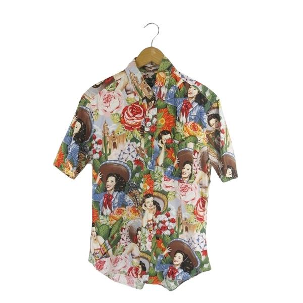 ギットマン ブラザーズ GITMAN BROS. シャツ 半袖 総柄 ボタニカル柄 マルチカラー サイズM QQQ メンズ【ブランド】ギットマン ブラザーズ GITMAN BROS.【表記サイズ】M【実寸サイズ】肩幅：45cm　身幅：50c...