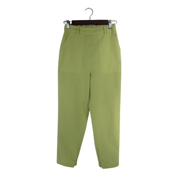 セントセシリア St.cecilia パンツ ロング ウエストゴム 無地 サイズS 黄緑 QQQ レディース【表記サイズ】S【実寸サイズ】ウエスト：58cm　もも幅：25cm　裾幅：17cm　股上：33cm　股下：63cm　　【素材】ポリエ...