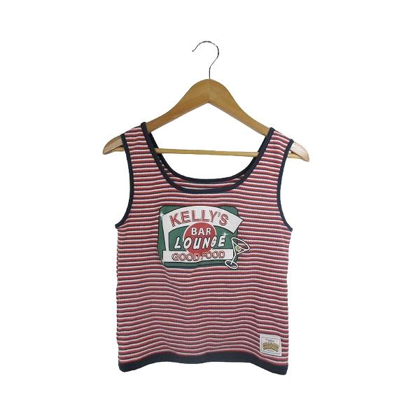 ハローサンフランシスコ HELLO.SANFRANCISCO タンクトップ プリント ボーダー サイズONE マルチカラー QQQ レディース【表記サイズ】ONE【実寸サイズ】身幅：33cm　総丈：43cm　　【素材】本体 綿/95%　  ...