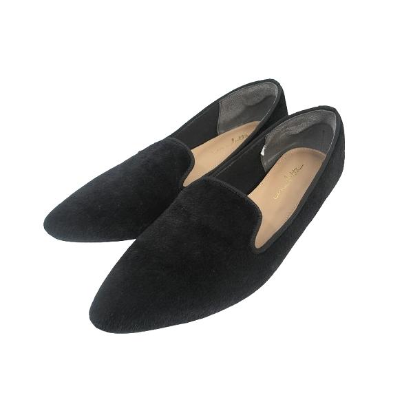 una botta パンプス フラット シューズ ポインテッドトゥ ハラコ調 ブラック サイズM QQQ レディース【表記サイズ】M【実寸サイズ】ヒールの高さ：2cm　最大幅：7,5cm　　【色】ブラック　※色に関してはこの商品の出品者の主...