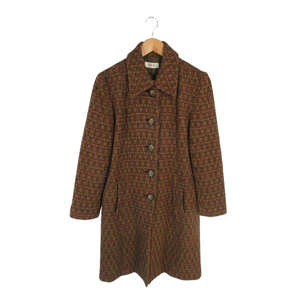 SETTE ステンカラー コート ジャケット シングルブレスト ボタン 編み込み 総柄 マルチカラー QQQ レディース【表記サイズ】サイズ表記なしのため実寸サイズをご参照ください。【実寸サイズ】肩幅：38cm　身幅：47cm　袖丈：55c...