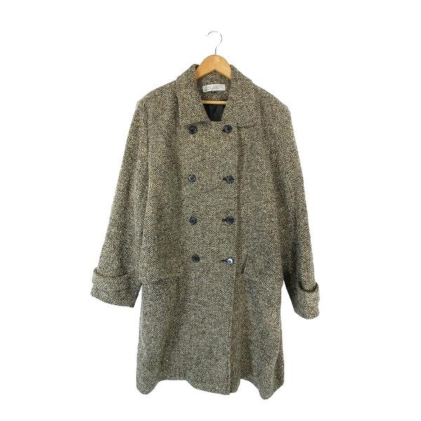 TURTON LAKE タートンレーク  コート ヘリンボーン 長袖 サイズ 13 グレー系 QQQ レディース【表記サイズ】13【実寸サイズ】肩幅：45cm　身幅：59cm　袖丈：60cm　着丈：90cm　　【素材】表地 ウール 75%　...