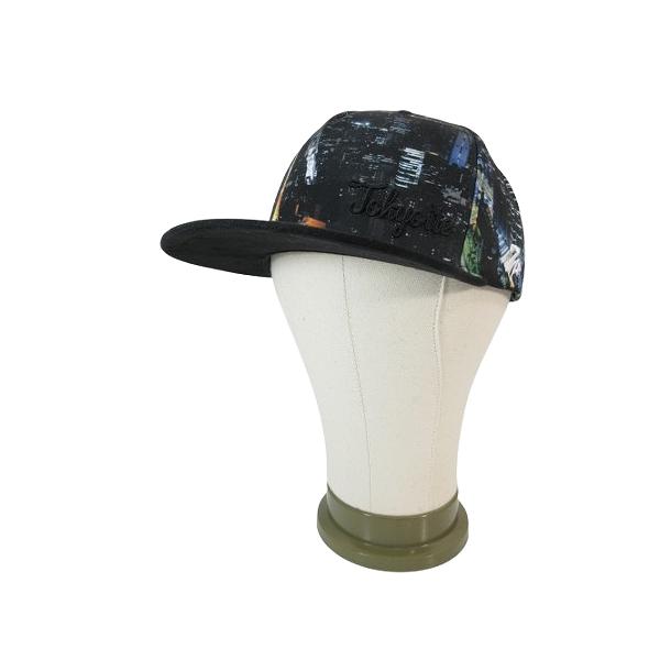 セブンユニオン 7UNION CAP&amp;HAT COMPANY キャップ ロゴ 刺繍 総柄 つば アジャスター付 サイズF 黒 QQQ メンズ レディース【表記サイズ】F【実寸サイズ】つば：7cm　頭周り：(アジャスター通常時)54c...