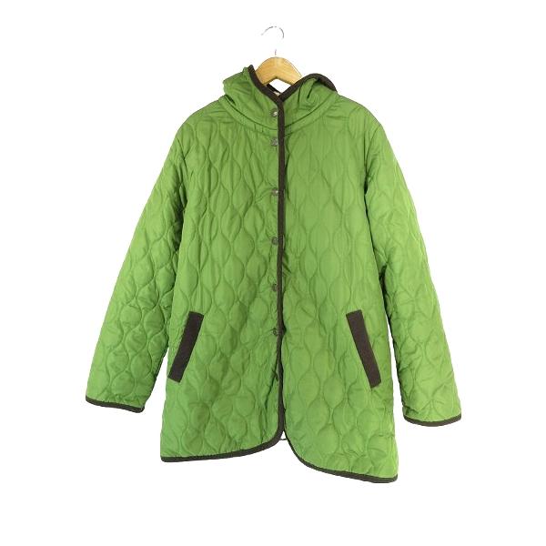 SELF+SERVICE セルフ＋サービス キルティング ジャケット コート 裏地 ファー サイズ L グリーン QQQ レディース【表記サイズ】L【実寸サイズ】肩幅：40cm　身幅：50cm　袖丈：55cm　着丈：75cm　　【素材】表地...