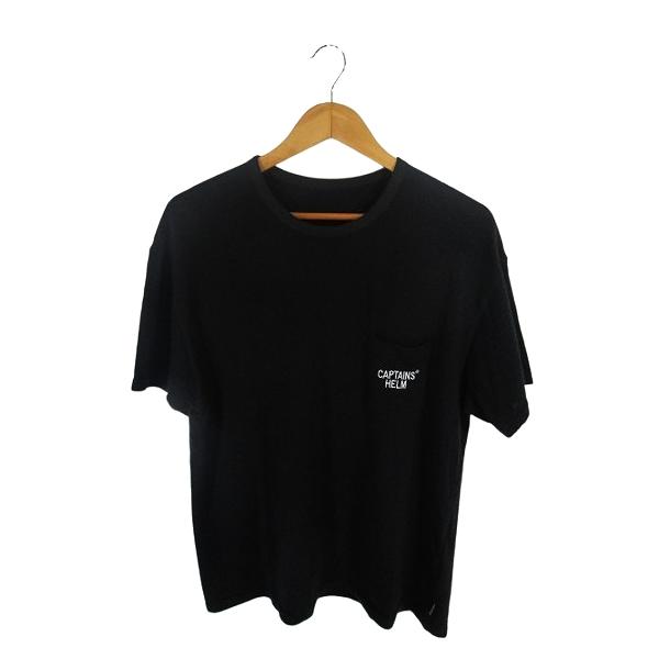 キャプテンズヘルム CAPTAINS HELM プルオーバー Tシャツ ニット 胸ポケット ワンポイント ブラック サイズL QQQ メンズ【ブランド】キャプテンズヘルム CAPTAINS HELM【表記サイズ】L【実寸サイズ】肩幅：54c...