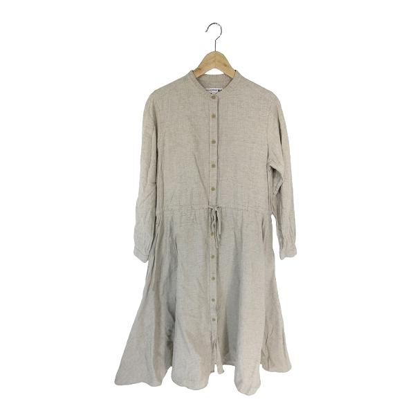 ユニクロ UNIQLO × イネスドラフレサンジュ INES DE LA FRESSANGE ワンピース シャツ 長袖 フレア ロング 無地 ベージュ サイズL QQQ レディース【ブランド】ユニクロ UNIQLO【表記サイズ】L【実寸サイ...