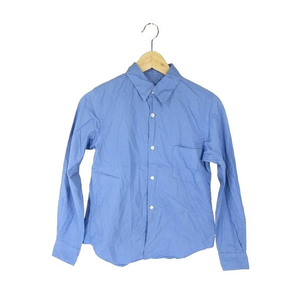 ローブドシャンブル robe de chambre コムデギャルソン COMME des GARCONS シャツ 長袖 ボタン 無地 ブルー サイズS QQQ レディース【ブランド】ローブドシャンブル robe de chambre【表記サ...