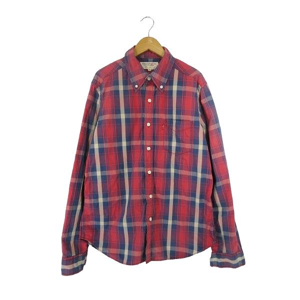 リーバイス レッドタブ Levi's RED TAB シャツ 前開き ボタン チェック サイズ M レッド  QQQ メンズ【ブランド】リーバイス レッドタブ Levi's RED TAB【表記サイズ】M【実寸サイズ】肩幅：45cm　身幅：...