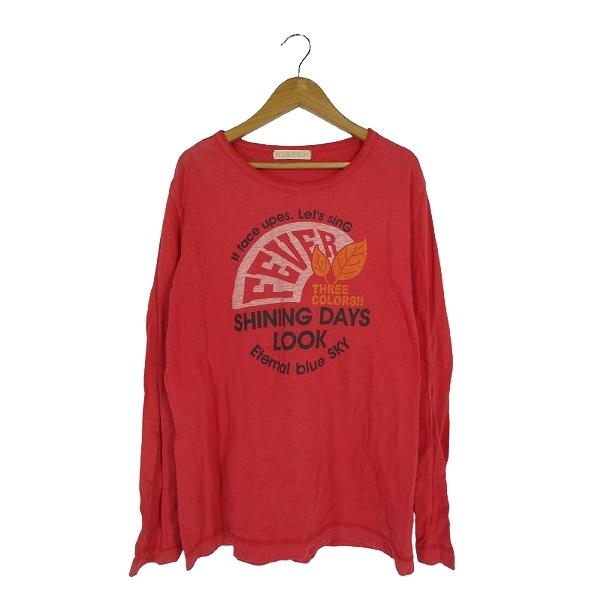 KIRSCH Tシャツ プリント 長袖 レッド サイズ LL QQQ メンズ【表記サイズ】LL【実寸サイズ】肩幅：40cm　身幅：50cm　着丈：63cm　袖丈：75cm　　【素材】綿/100%【色】レッド　※色に関してはこの商品の出品者の...