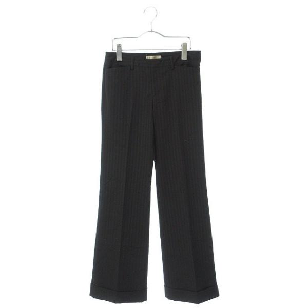 ファサードグリーン ユナイテッドアローズ facade green パンツ スラックス ストレート ストライプ 38 黒 ブラック /fy レディース【中古】【ベクトル 古着】【ブランド】ファサードグリーン ユナイテッドアローズ facad...