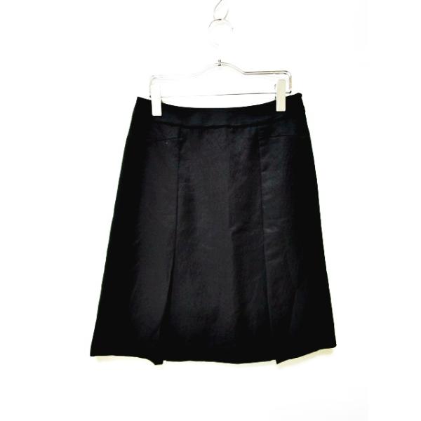 ヴェリエ verrier スカート フレア ひざ丈 リボン 無地 ウール 6 黒 ブラック レディース【中古】【ベクトル 古着】【表記サイズ】6【実寸サイズ】ウエスト：68cm　ヒップ：80cm　スカート丈：57cm　　【素材】表地 毛73...