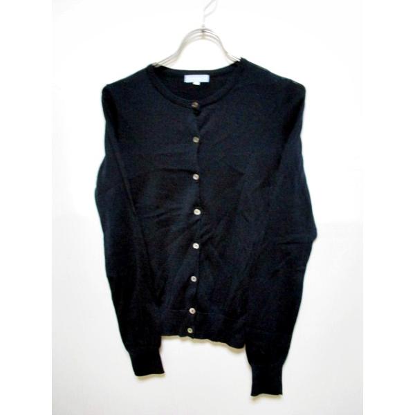 ザ スーツカンパニー the suit company カーディガン 長袖 無地 コットン 38 紺 ネイビー レディース【中古】【ベクトル 古着】【表記サイズ】38【実寸サイズ】肩幅：34cm　身幅：36cm　袖丈：64cm　着丈：54c...