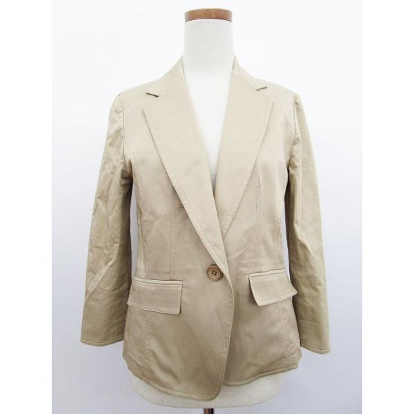 22オクトーブル 22 OCTOBRE ジャケット テーラード 無地 38 ベージュ レディース【中古】【ベクトル 古着】【ブランド】22オクトーブル 22 OCTOBRE【表記サイズ】38【実寸サイズ】肩幅：35cm　身幅：42cm　袖丈...