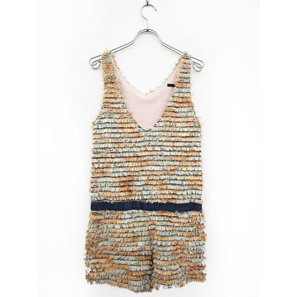 ベーセッツ B7 NO ROSE WITHOUT A THRON オールインワン ロンパース パンツ ショート フリンジ 38 ピンク レディース【中古】【ベクトル 古着】【表記サイズ】38【実寸サイズ】腰から胸当て：22cm　ウエスト：7...