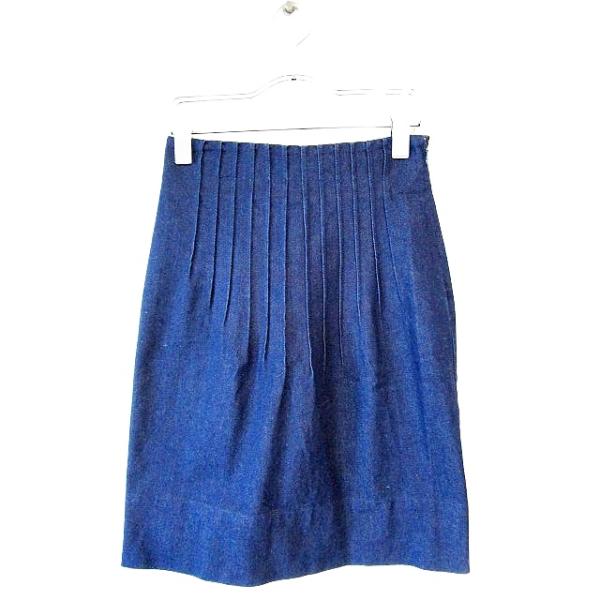 インパクティスケリー Inpaichthys Kerri スカート ひざ丈 デニム タイト タック XS 青 ブルー レディース【中古】【ベクトル 古着】【ブランド】インパクティスケリー Inpaichthys Kerri【表記サイズ】XS...