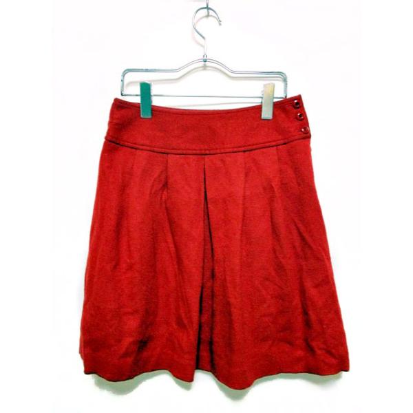 プーラフリーム pour la frime スカート フレア ひざ丈 ウール M 赤 レッド レディース【中古】【ベクトル 古着】【ブランド】プーラフリーム pour la frime【表記サイズ】M【実寸サイズ】ウエスト：64cm　ヒップ...