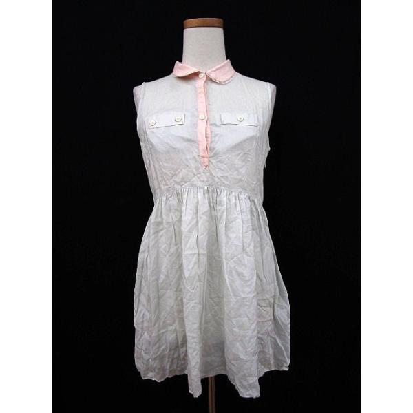 ブロンディー blondy ワンピース ノースリーブ ヘンリーネック ひざ丈 F グレー レディース【ブランド】ブロンディー blondy【表記サイズ】F【実寸サイズ】身幅：41cm　総丈：81cm　　【素材】テンセル 100%【色】グレー...