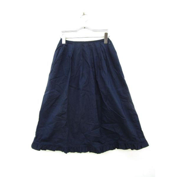 テンダンス パーレイビームス tendance par Ray BEAMS スカート タック フレアー フリル ミモレ丈 コットン 0 紺 ahm レディース【ブランド】テンダンス パーレイビームス tendance par Ray BEA...