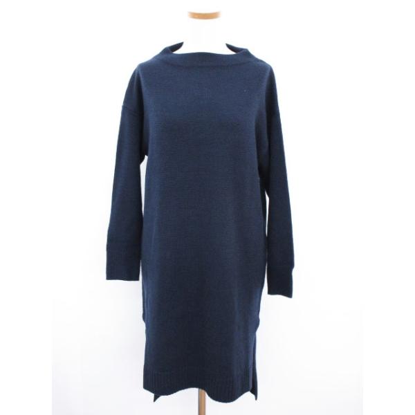 イーハイフンワールドギャラリー E HYPHEN WORLD GALLERY ワンピース ニット プルオーバー 長袖 F 紺 ネイビー レディース【中古】【ベクトル 古着】【ブランド】イーハイフンワールドギャラリー E HYPHEN WOR...
