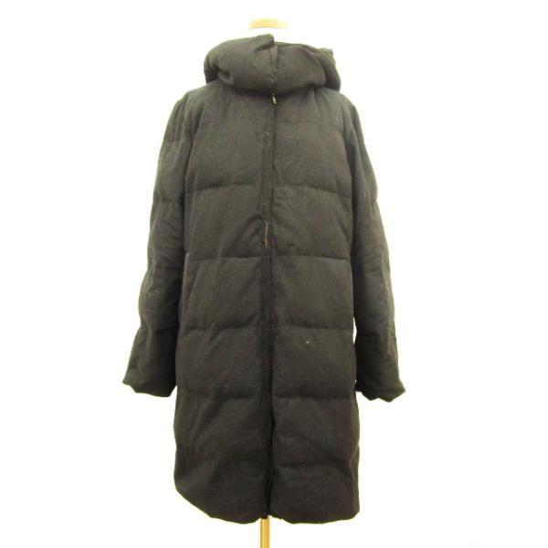 ナノユニバース nano universe garde-robe コート ロング 中綿 フード ジップアップ 36 黒 ブラック ays レディース【ブランド】ナノユニバース nano universe【表記サイズ】36【実寸サイズ】肩幅：...