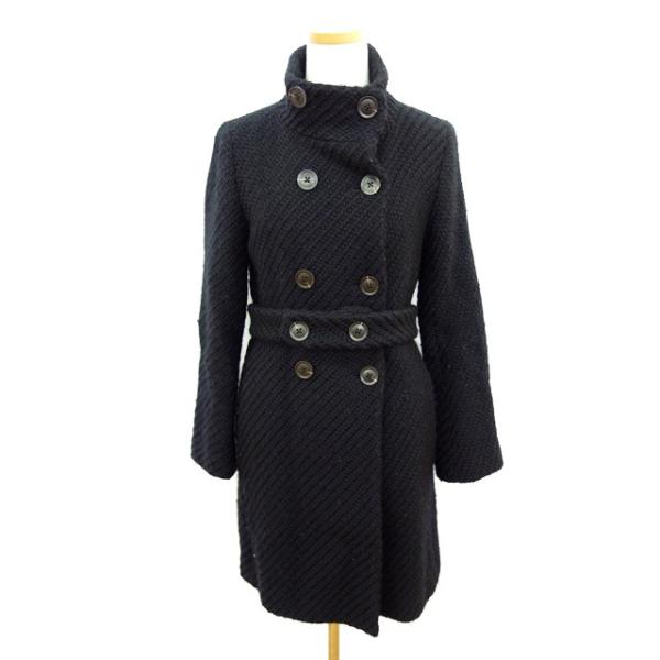 クローラ crolla コート スタンドカラー ロング ウール 36 黒 ブラック /kf レディース【ブランド】クローラ crolla【表記サイズ】36【実寸サイズ】肩幅：37cm　身幅：45cm　袖丈：57cm　着丈：86cm　　【素材...