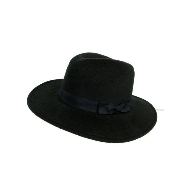 ナフィデルカ Nafi De Luca ハット 中折れハット 帽子 リボン ブラック 黒 F レディース【表記サイズ】F【実寸サイズ】つば：7.5cm　頭周り：54.5cm　※実寸サイズに関してはこの商品の出品者の主観で判断しておりますので...