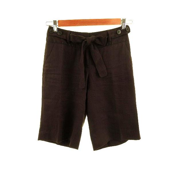 ブルーデブレス BLUE DE BRESSE パンツ ハーフパンツ リボン リネン混 日本製 ブラウン 茶 36 レディース【ブランド】ブルーデブレス BLUE DE BRESSE【表記サイズ】36【実寸サイズ】ウエスト：74cm　もも幅：...