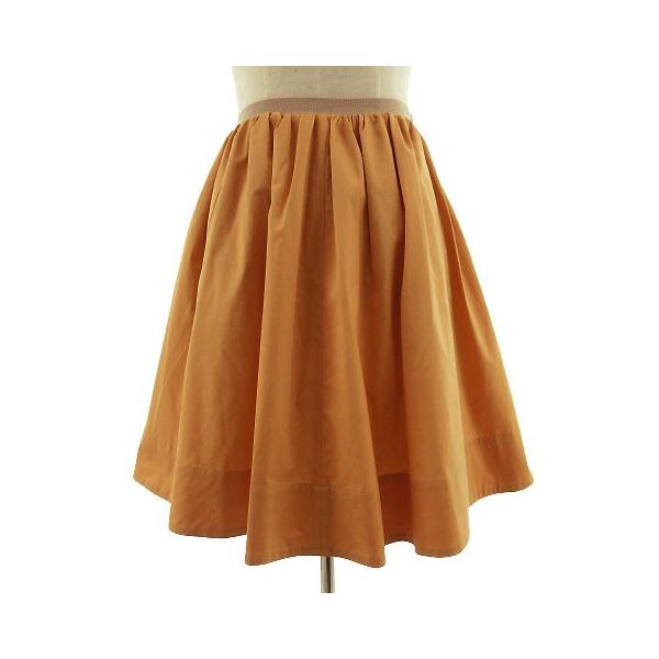 キソノイオ CHI SONO IO？ スカート ひざ丈 フレアー オレンジ 36 レディース【ブランド】キソノイオ CHI SONO IO？【表記サイズ】36(日本サイズS程度)【実寸サイズ】ウエスト：58-64cm　ヒップ：108cm　ス...