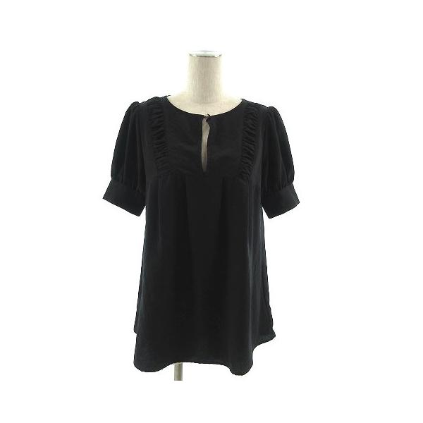 ジェイフェリー  J.FERRY カットソー 半袖 日本製 ブラック 黒 レディース【表記サイズ】表記タグが消えているため不明です。※実寸サイズをご確認ください。【実寸サイズ】肩幅：32.5cm　身幅：47cm　着丈：64cm　袖丈：25....