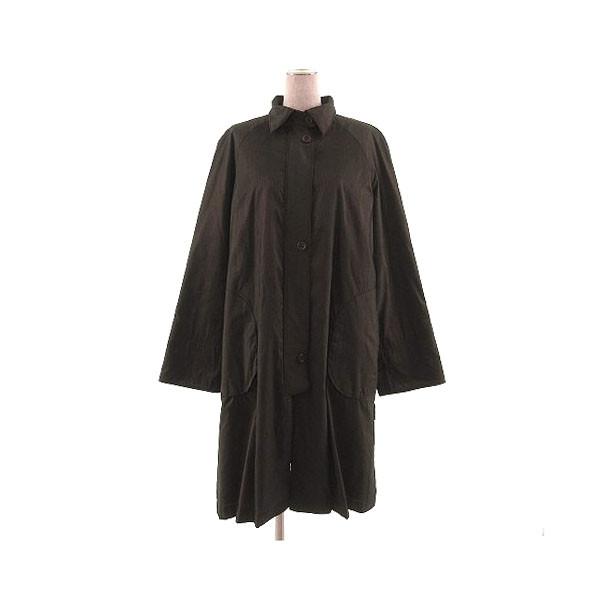 noir riviere コート ステンカラー ストライプ ブラウン系 茶系 レディース【表記サイズ】表記サイズなし（実寸サイズをご確認ください。）【実寸サイズ】身幅：59.5cm　着丈：98cm　ゆき丈：85.5cm　　【素材】表地 ポリ...