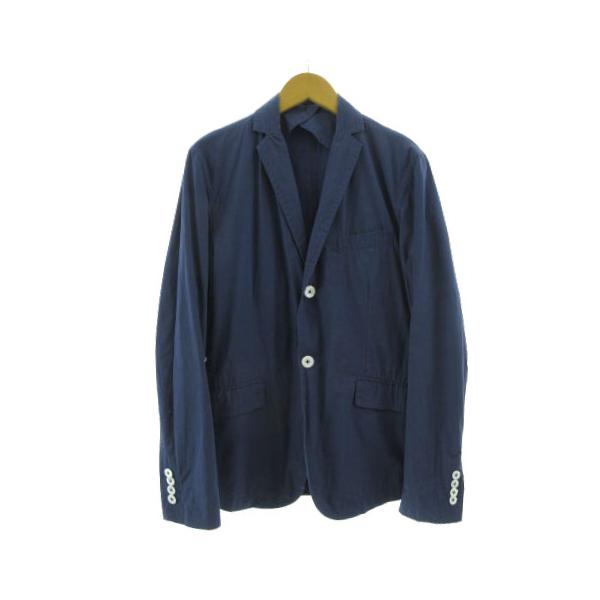 マイケルタピア MICHAEL TAPIA ジャケット テーラードカラー シングル 2B 薄手 コットン 薄手 ブルー 青 S メンズ【ブランド】マイケルタピア MICHAEL TAPIA【表記サイズ】S【実寸サイズ】肩幅：43cm　身幅：...