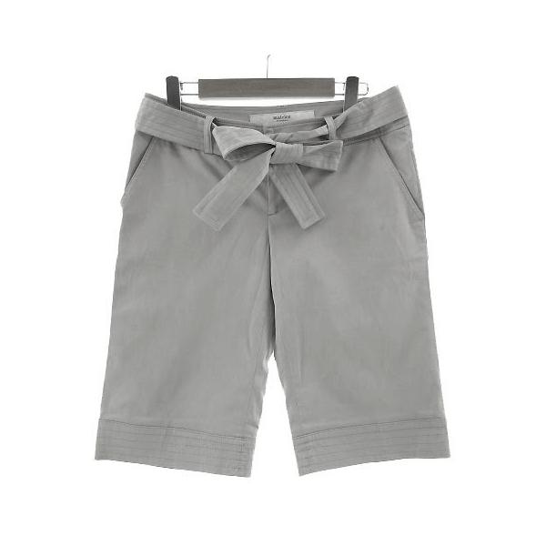 マトリーチェ バイ ヴォイスメール matrice by VOICEMAIL パンツ ハーフパンツ ストレッチ リボンベルト コットン混 グレー系 40【ブランド】マトリーチェ バイ ヴォイスメール matrice by VOICEMAIL...