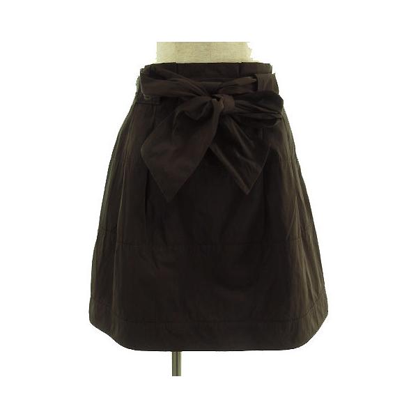 MLLE ノエビア スカート ひざ丈 フレアー ブラウン 茶 7 レディース【表記サイズ】7【実寸サイズ】ウエスト：61cm　ヒップ：89cm　※実寸サイズに関してはこの商品の出品者の主観で判断しておりますので、カタログや正規のサイズとは多...