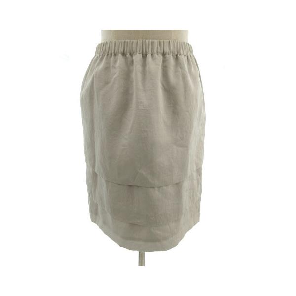 ネーミ NEMI スカート タイト ティアード ひざ丈 ウエストゴム シンプル グレー ライトグレー 11AR レディース【ブランド】ネーミ NEMI【表記サイズ】11AR（日本サイズL程度）【実寸サイズ】ウエスト：約68-94cm　ヒップ...