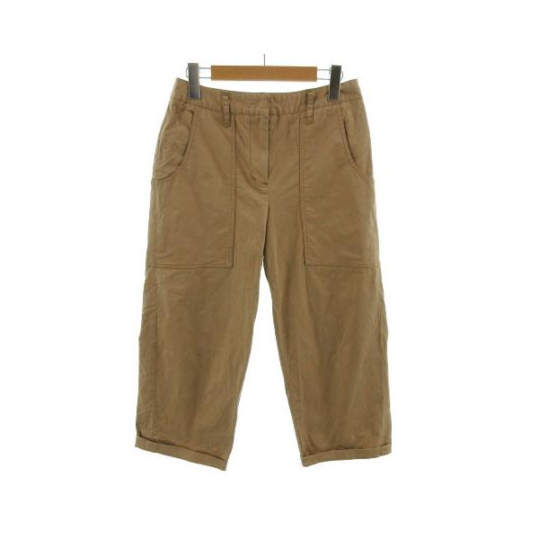 フォッシィ FOSSI パンツ クロップド ガーデンパンツ風 ベージュ系 ベージュブラウン 40 レディース【表記サイズ】40（日本サイズL相当）【実寸サイズ】ウエスト：70cm　もも幅：27cm　裾幅：20.5cm　股上：26cm　股下：...