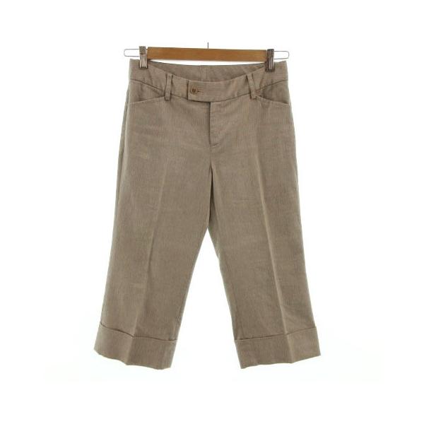 エミスフェール HEMISPHERES パンツ クロップド 裾ダブル リネン混 日本製 ヘリンボーン ベージュ 38 レディース【ブランド】エミスフェール HEMISPHERES【表記サイズ】38（日本サイズM相当）【実寸サイズ】ウエスト：...