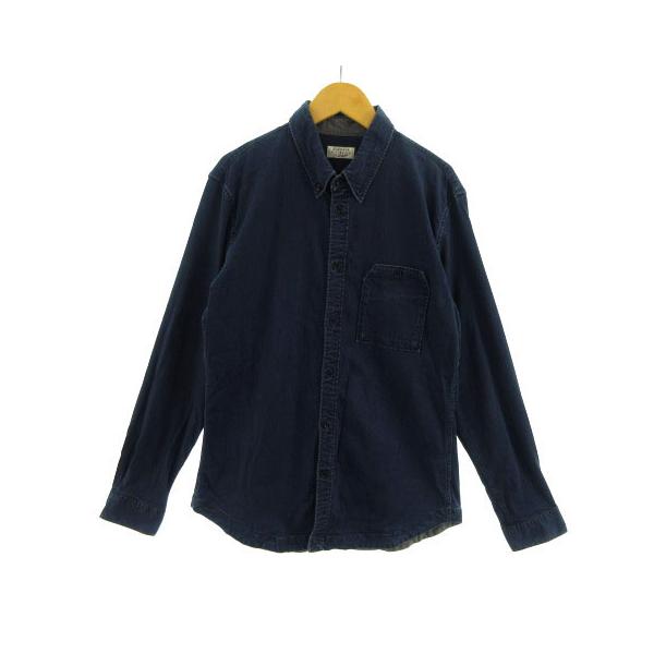 アールニューボールド R.NEWBOLD シャツ シャンブレー調 長袖 コットン混 ネイビー 紺 L メンズ【ブランド】アールニューボールド R.NEWBOLD【表記サイズ】L【実寸サイズ】肩幅：43.5cm　身幅：50cm　着丈：72cm...