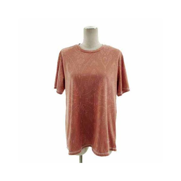 プーマ PUMA Tシャツ DRY CELL 丸首 半袖 プリント 総柄 サーモンピンク ピンクブラウン S レディース【ブランド】プーマ PUMA【表記サイズ】S【実寸サイズ】肩幅：約42cm　身幅：約47cm　着丈：約67cm　袖丈：約...